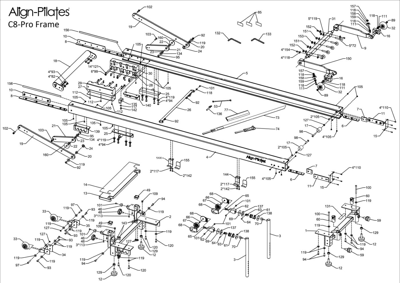 C8-Pro Pilates Reformer Assembly Guide | Align-Pilates